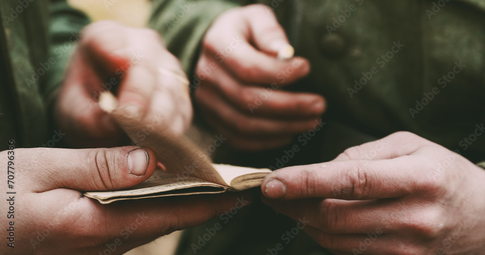 Close up detail german soldiers World War II times uniform. German ...