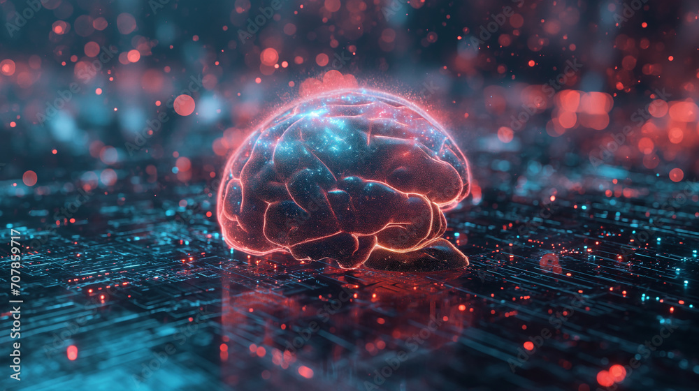 Artificial intelligence AI neural network digital brain Stock Photo ...