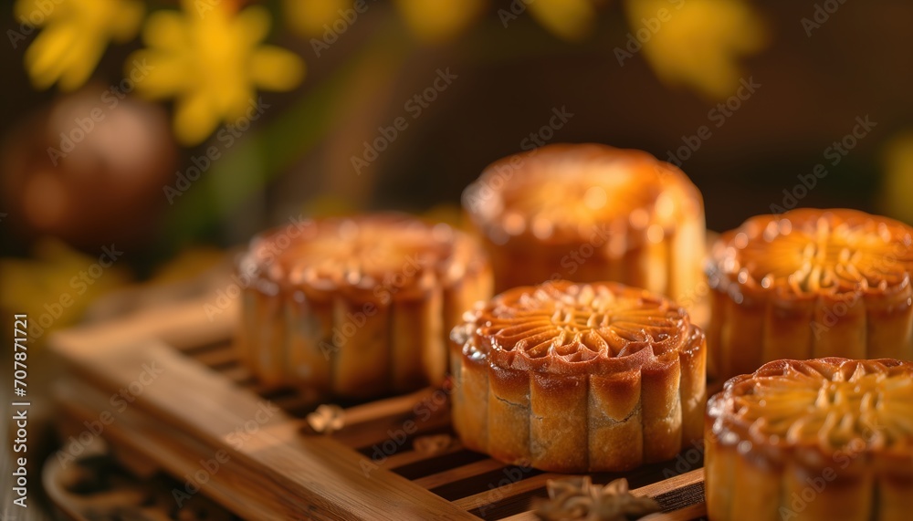 Delicious Chinese Mooncakes Stock Photo | Adobe Stock