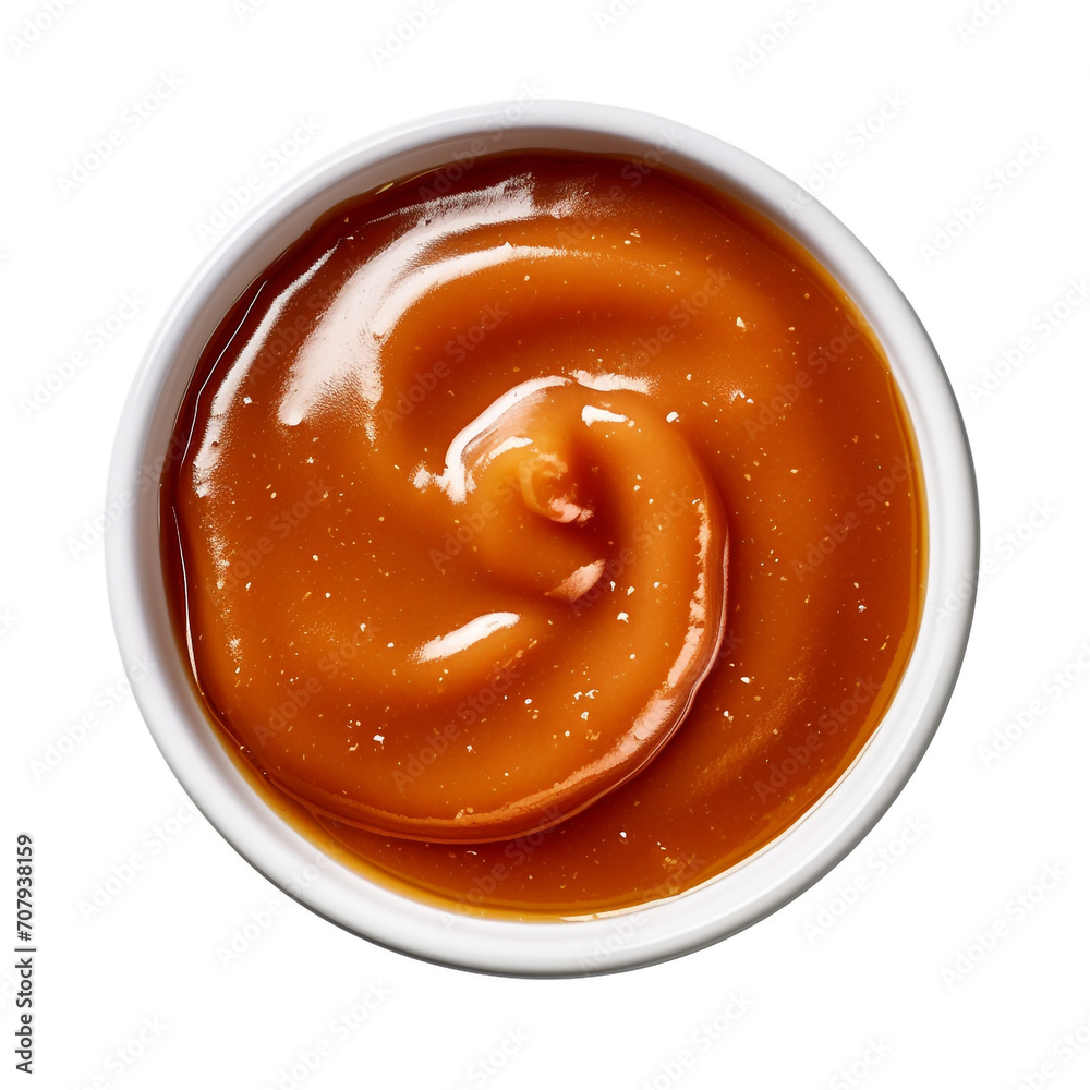 top view photography of a sauce isolated on a transparent background ...