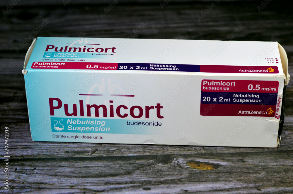 Cairo, Egypt, January 11 2024: Pulmicort nebulizing suspension ...