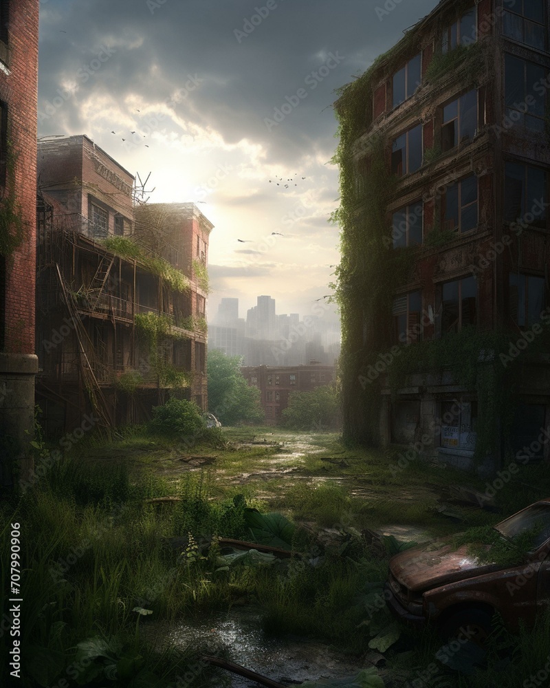 Realistic Video Game Generated Graphic Land Scape, Last of Them, Gamer ...