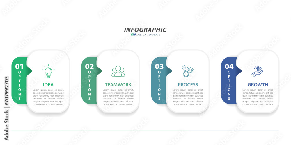 Timeline Creator infographic template. 4 Step timeline journey ...