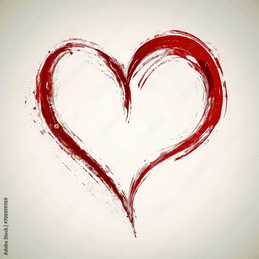 heart brush curved red arrow watched read old lady skin stands center ...