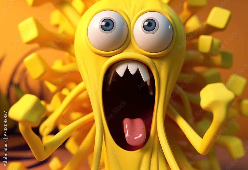 Shocked, scared or startled emoji with mouth wide open and eyes bulging ...