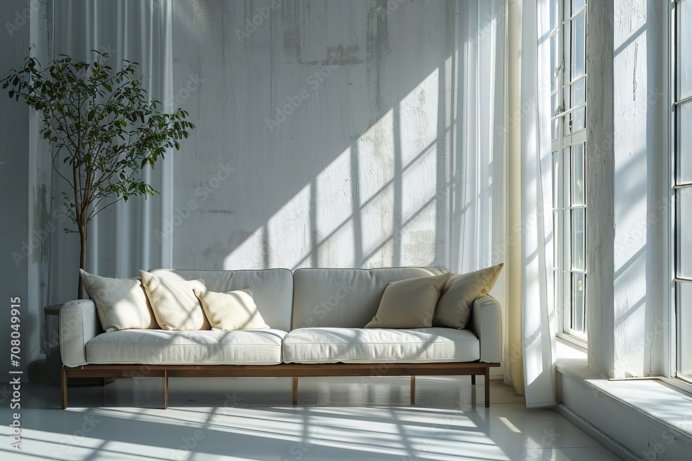 Modern Minimal clean clear contemporary living room home interior ...