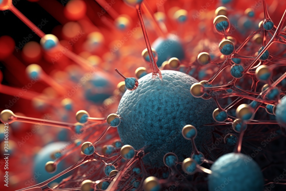 Electron microscopic structure of hydrogen atom Stock Photo | Adobe Stock