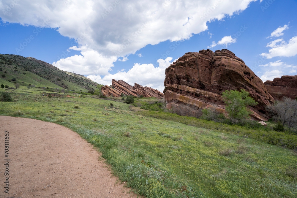 Hiking Trail at Red Rocks Park in Denver, Colorado Stock Photo | Adobe ...