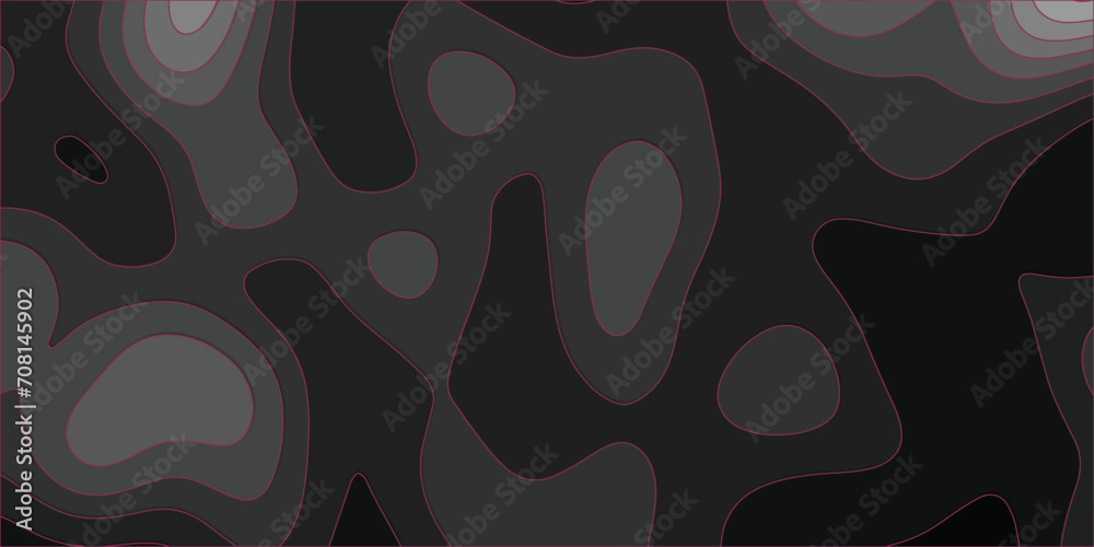 Stylized topographic contour map. Geography scheme and terrain ...