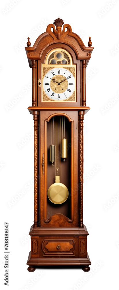 Grandfather Clock Isolated on Transparent Background Stock Photo ...