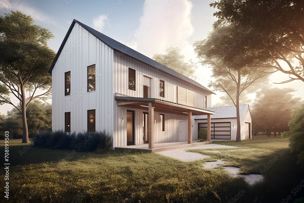 modern minimal farmhouse style Architectural House, two storied, 40 x ...