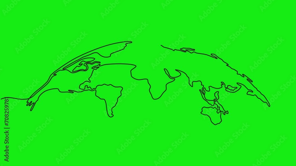 Continuous one line animation. Hand drawn animated motion graphic ...