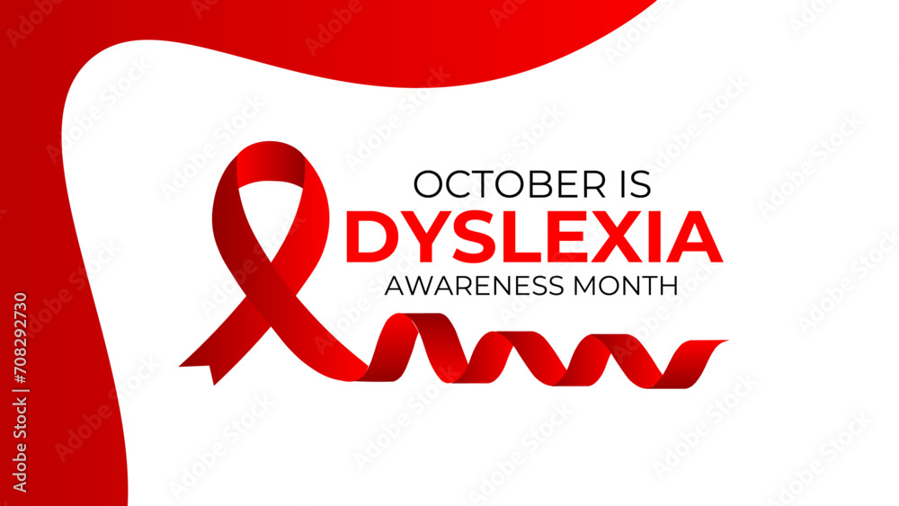 Dyslexia awareness month is observed every year in october. Vector ...