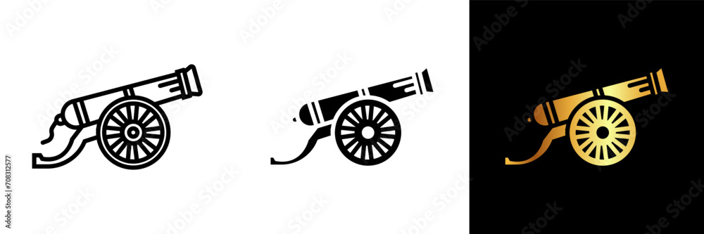 Embrace the power and history of naval artillery with this cannon icon ...