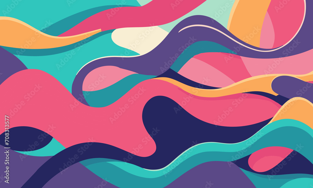 Creative abstract background with basic shapes and colors showing ...