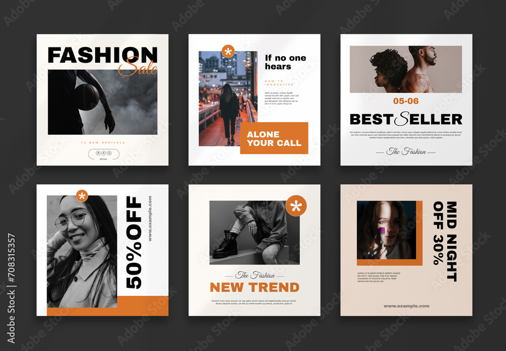 Fashion Social Media Post Layout Stock Template | Adobe Stock