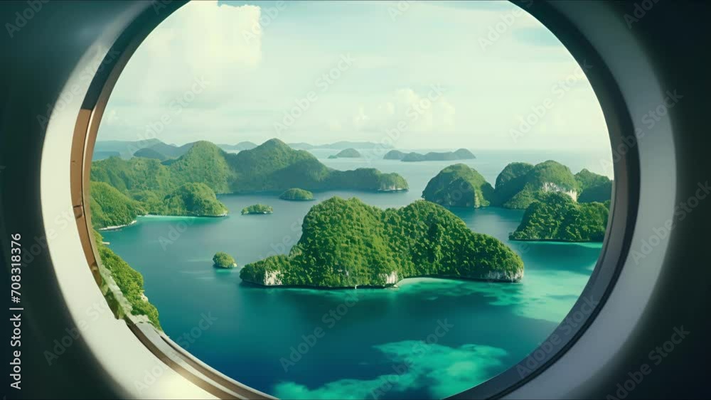 Peer through the private jet window and be mesmerized by the stunning ...