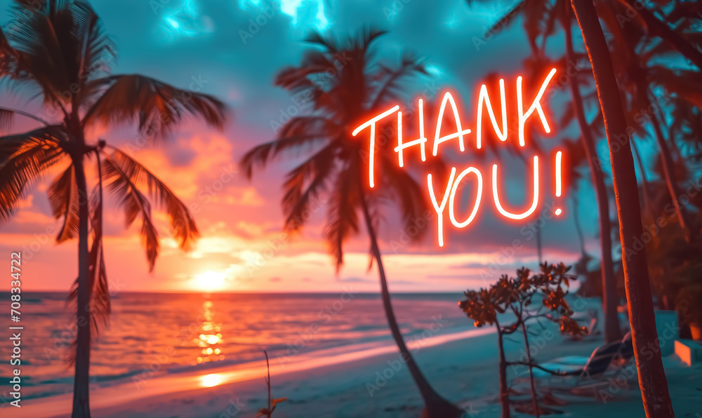 Photo & Art Print "THANK YOU!" text with a rotating effect and elegant ...