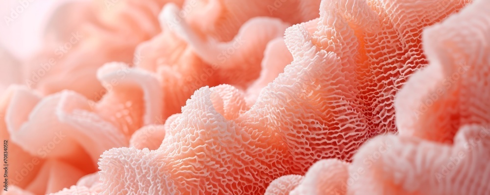 Close up detail of coral in light peach colour, Peach Fuzz trend 2024 ...