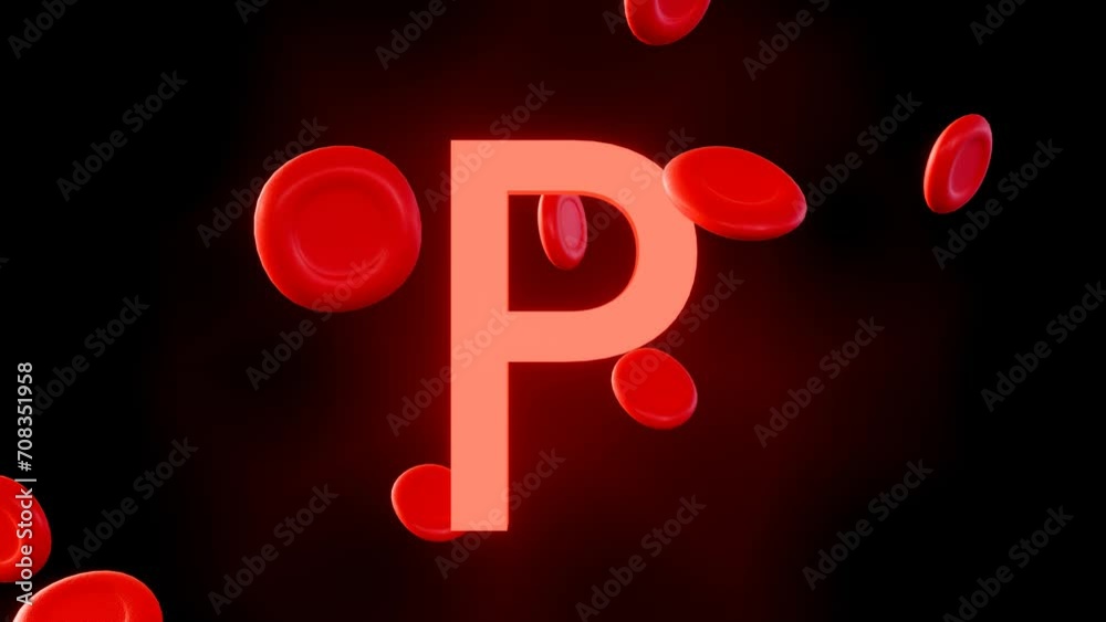 Vidéo Stock P blood group system, classification of human blood based ...