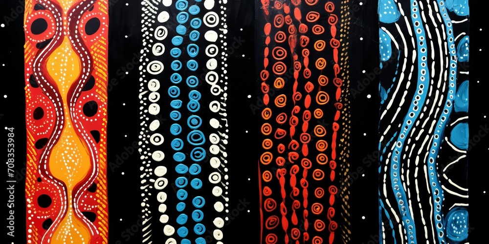 Australian Aboriginal art concept. Abstract theme of Australian ...