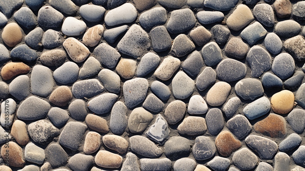 stone wall texture background, Street paving rounded cobblestone ...