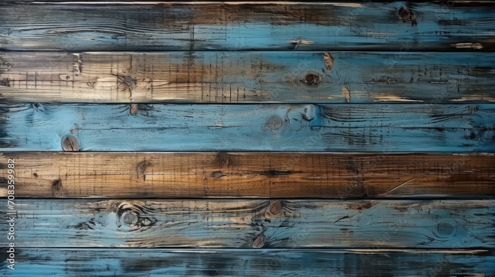 Wood plank blue texture background. Old wooden wall blue painted. Weathered wooden plank painted ...