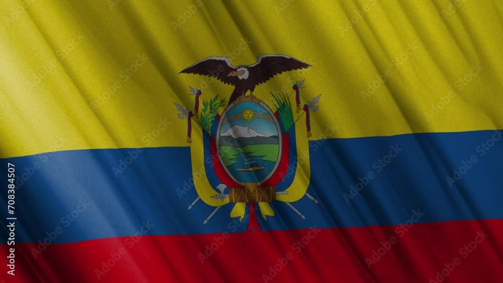 Ecuador Waving Flag. National 3d Ecuador Flag Waving. Ecuadorian Flag ...