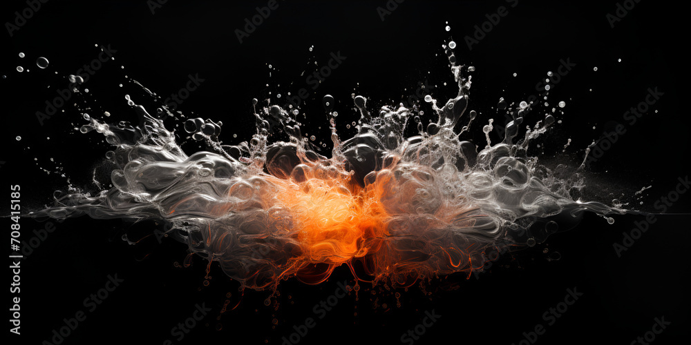 explosion with alpha channel,The explosion of water in a glass on a ...
