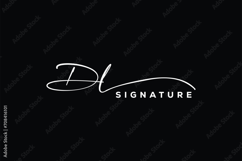 DL initials Handwriting signature logo. DL Hand drawn Calligraphy ...