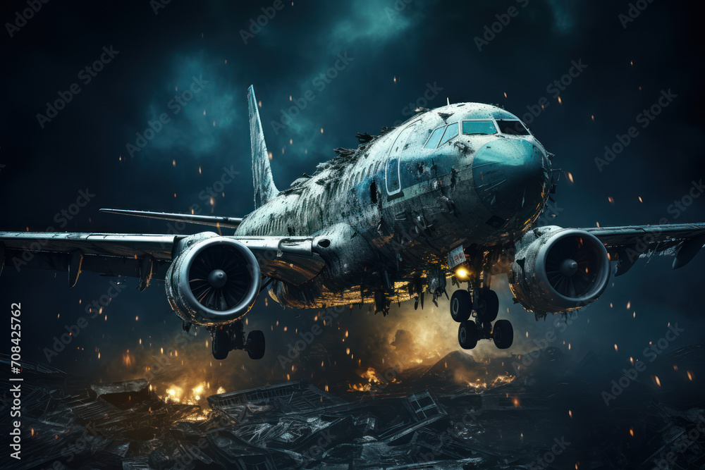 The afterimage of a departed airplane, giving rise to the phantom drone ...