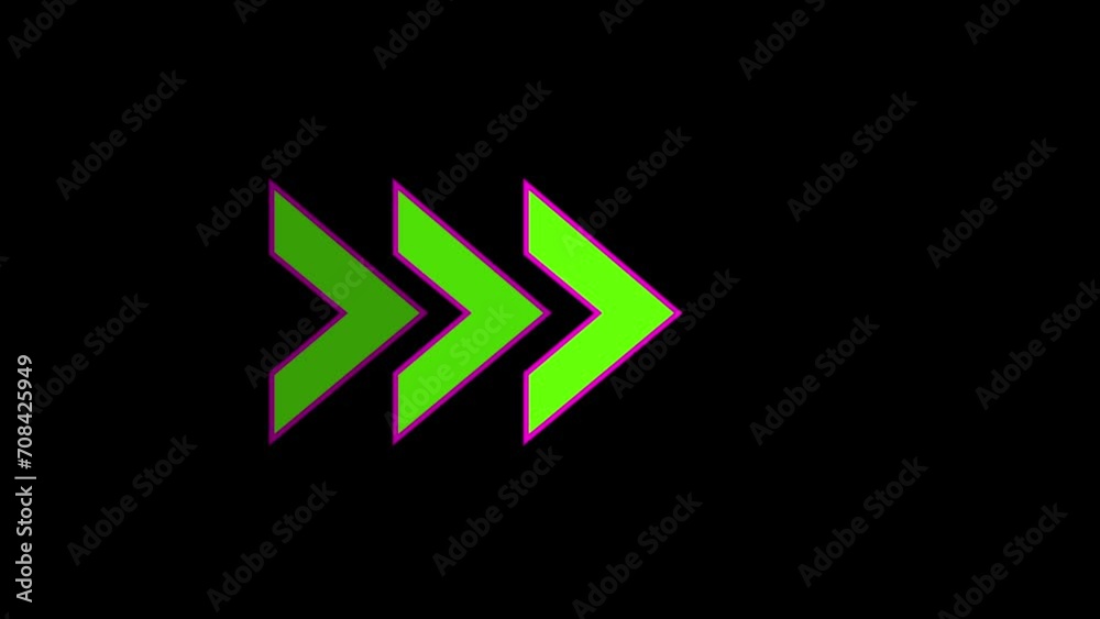 Abstract green arrow loading bar animation. 4k new digital arrow ...