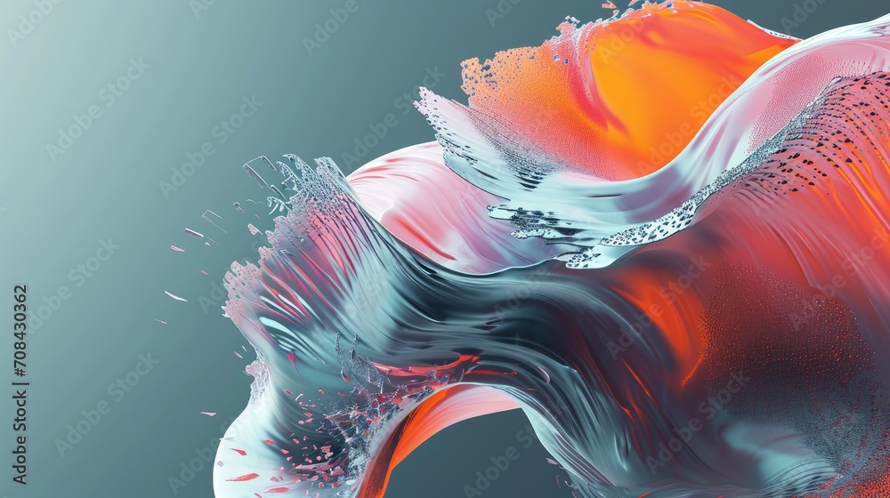 3d abstract web banner background render wallpaper ai generated Stock ...