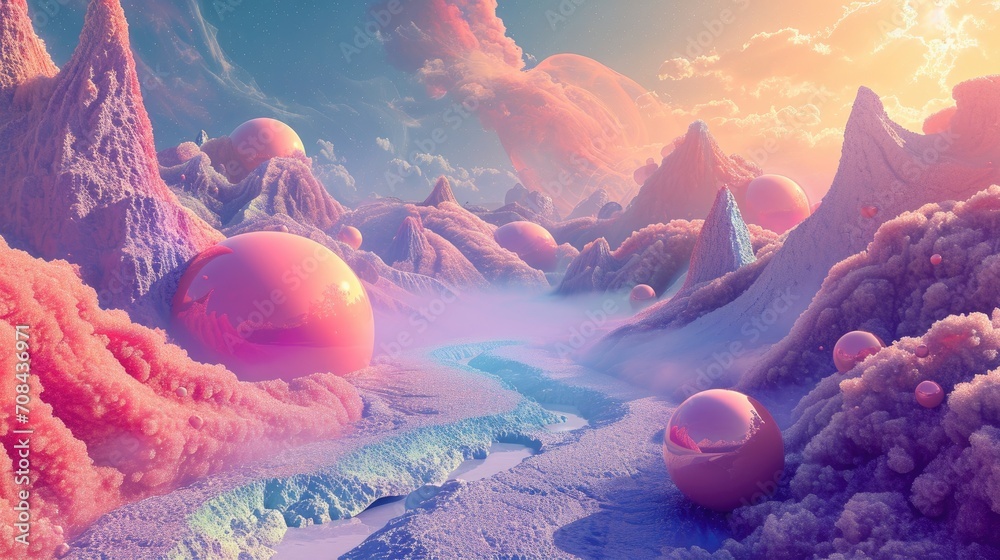 Surreal 3d render scene abstract background wallpaper ai generated ...