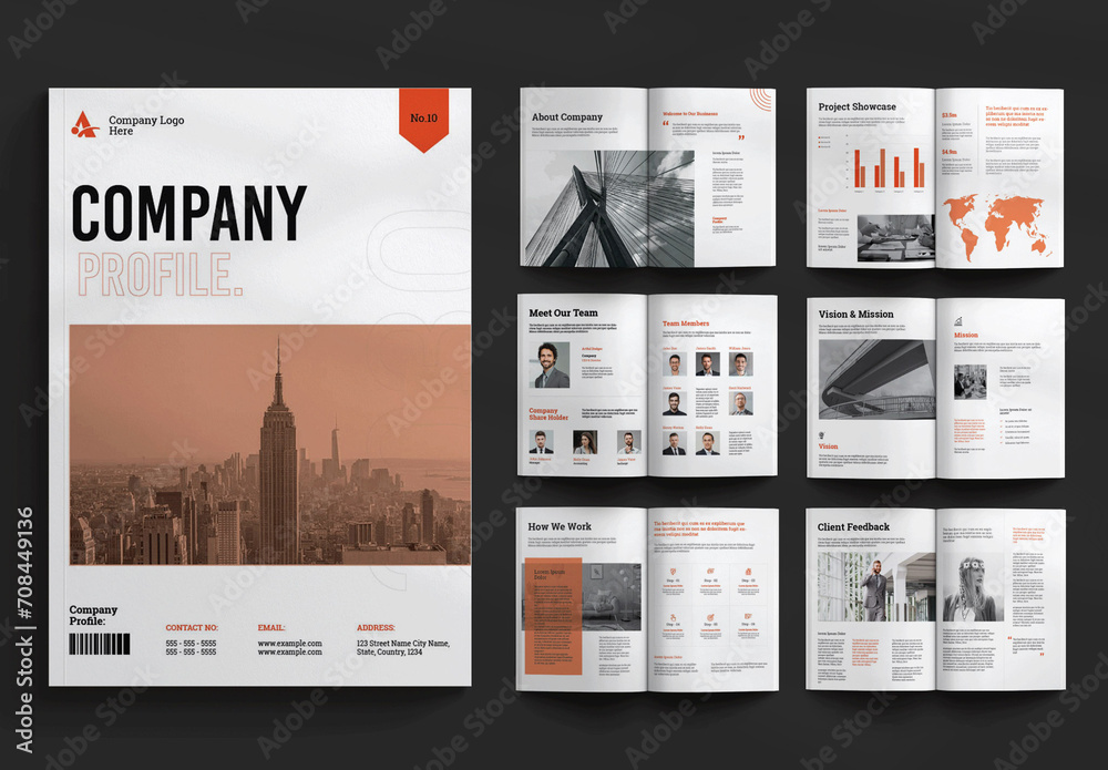 Company Profile Template Stock Template | Adobe Stock