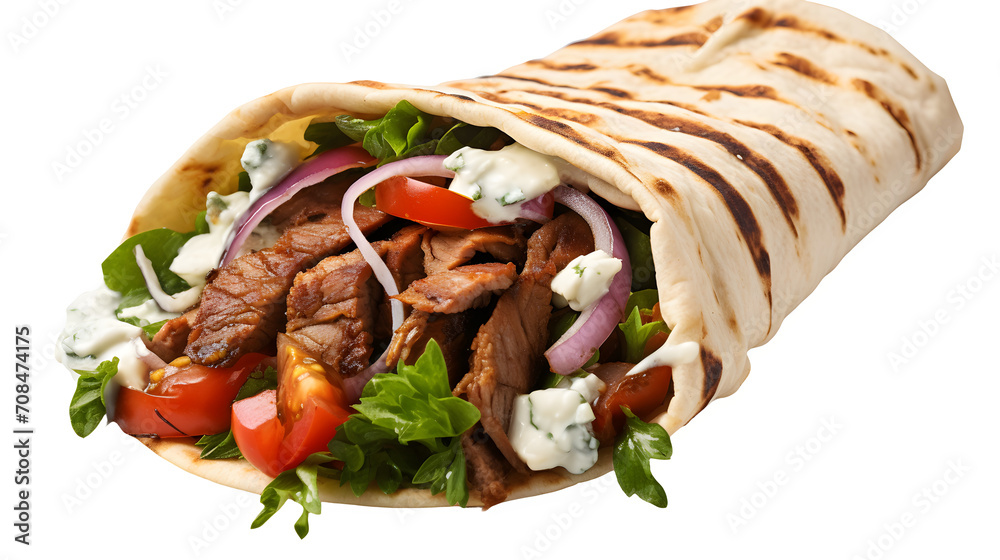 Beef Gyros, PNG, Transparent, No background, Clipart, Grilled, Sliced ...