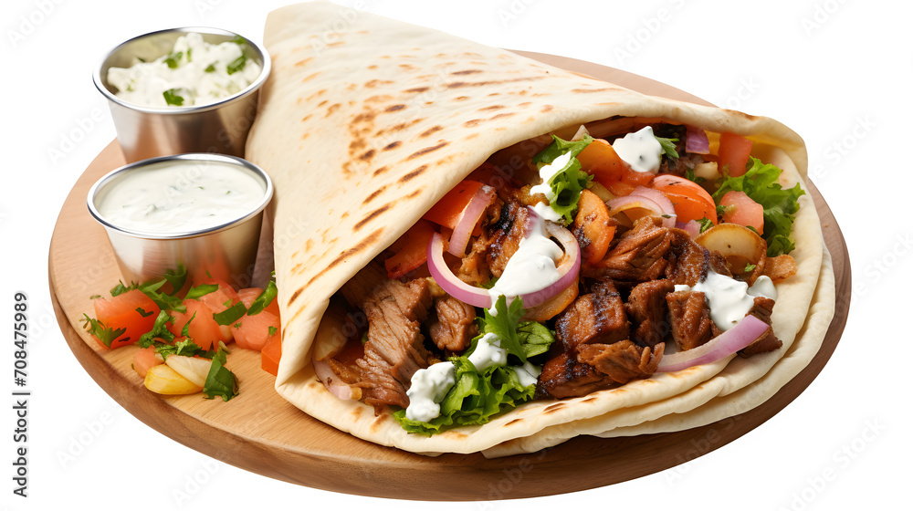 Beef Gyros, PNG, Transparent, No background, Clipart, Grilled, Sliced ...