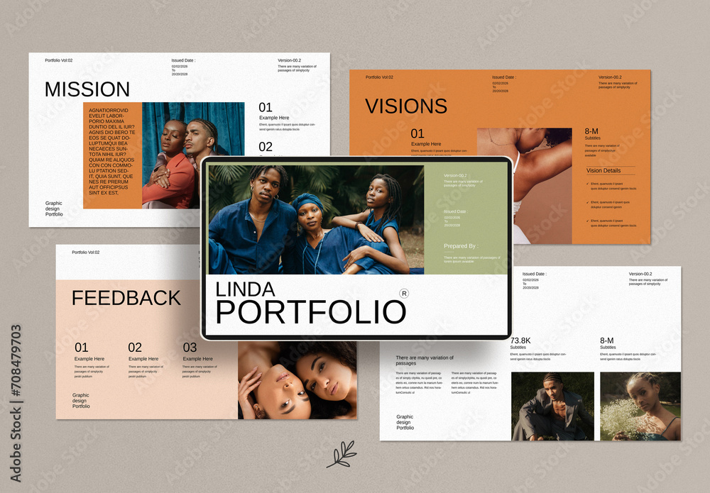 Portfolio Presentation Template Stock Template | Adobe Stock