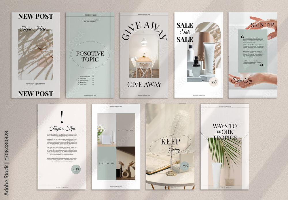 New Social Media Post Layout Stock Template | Adobe Stock