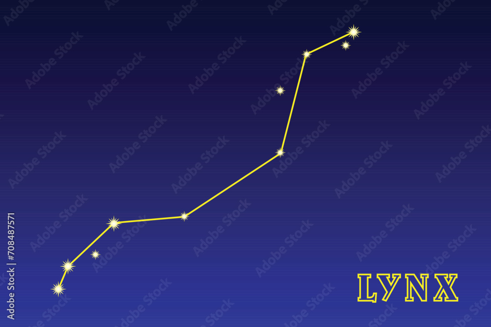 Constellation Lynx. Illustration of the constellation Lynx ...