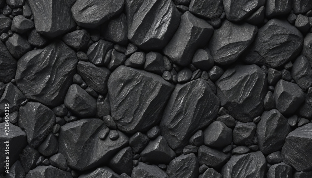 Seamless luxurious rough raw black lava rock background texture ...