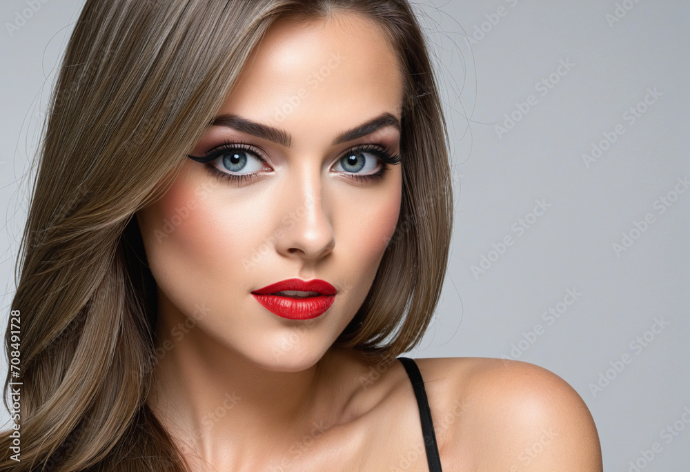 Seductive woman silent color book cover design Stock Photo | Adobe Stock