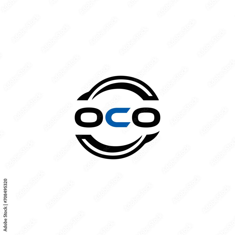 OCO logo. O C O design. White OCO letter. OCO, O C O letter logo design ...