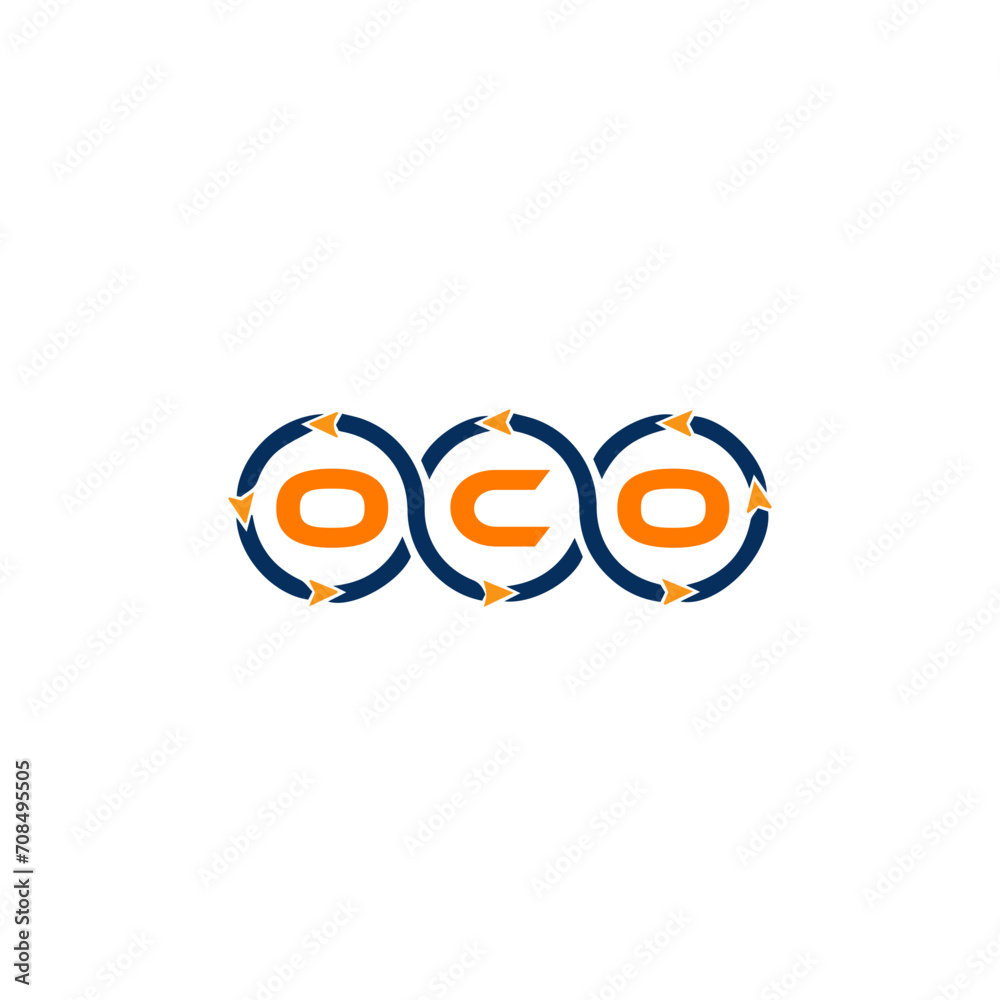 OCO logo. O C O design. White OCO letter. OCO, O C O letter logo design ...