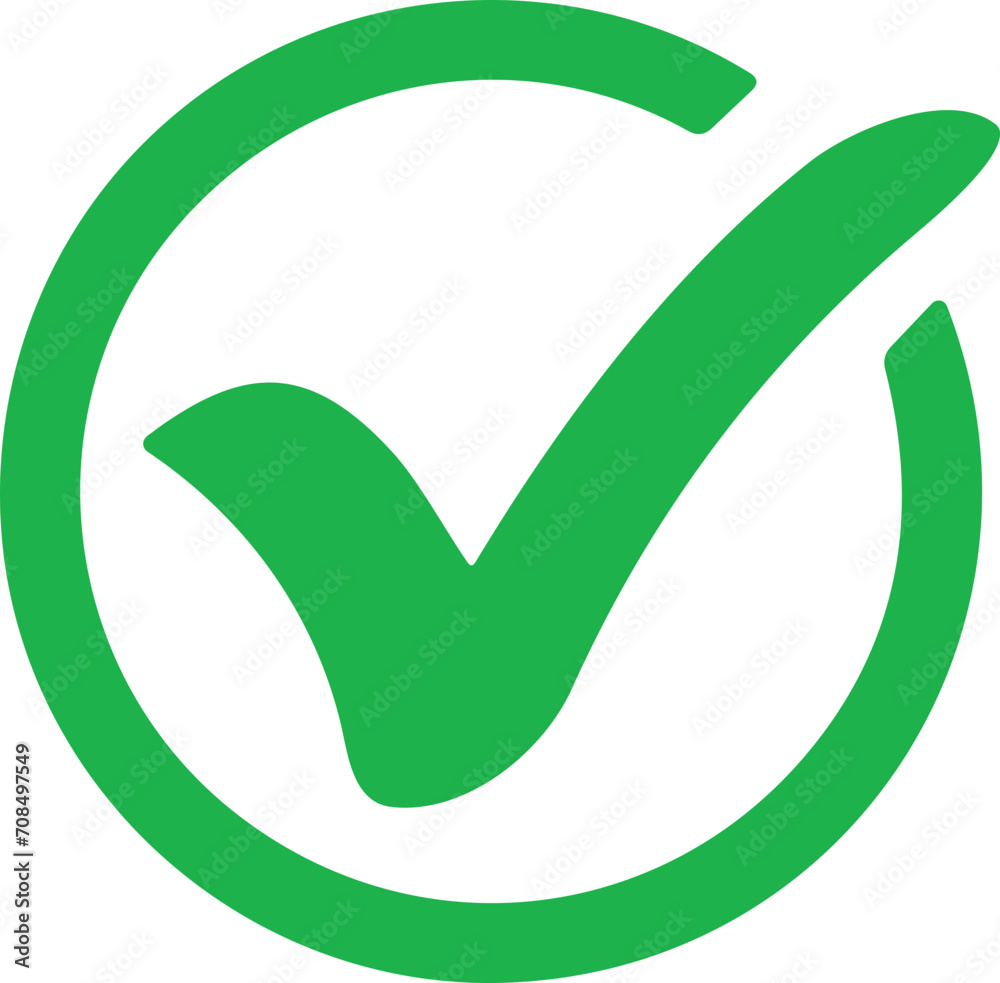 Vetor de Green Check mark icon. Tick mark symbol. Simple check mark ...