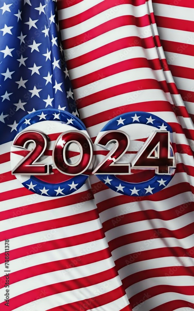 US Presidential Election Banner Background for year 2024. American ...