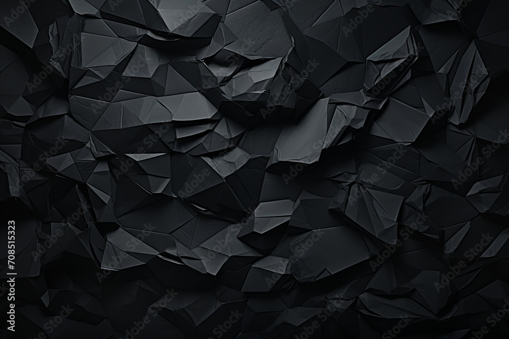 Dark Crumpled Paper Texture Background with Unique Low Light Effects ...