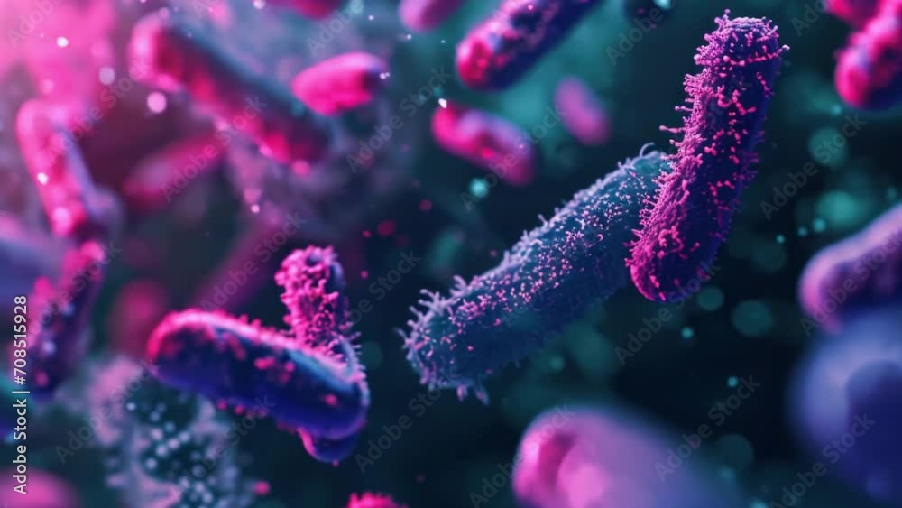 Microbiome intestine factories microbiota. Gut health. Many microbes ...