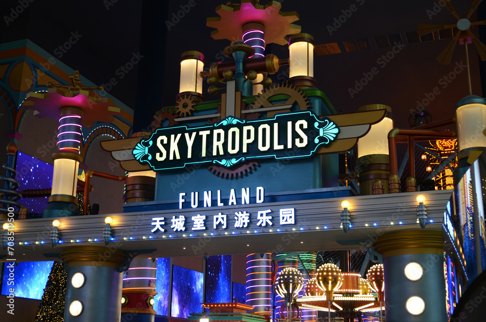 The SkyTropolis Indoor Theme Park in Resorts World Genting Stock Photo ...