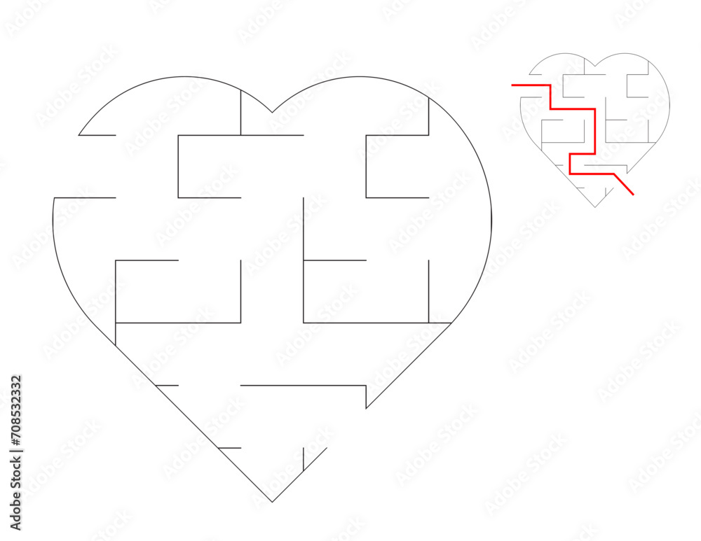Heart Maze, a puzzle game with mazes. A maze game. A maze with answers ...